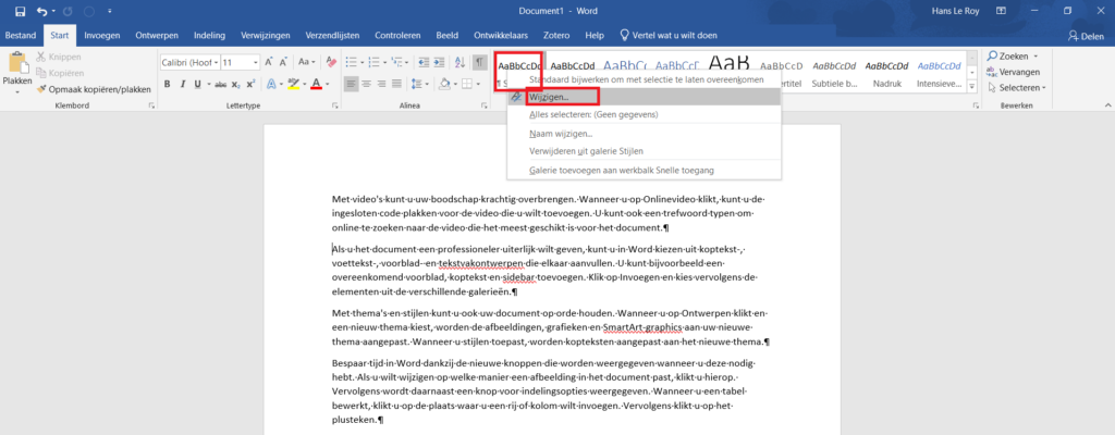 Lettertype van heel document wijzigen – hlrnet.com technoblog